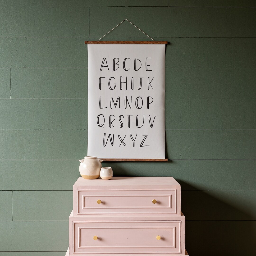 Alphabet Hanging Canvas | Kids Room Signs | Canvas Hanging | Playroom ...