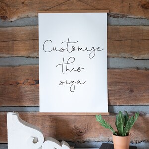 Custom Signs Custom Canvas Sign Personalized Print | Etsy