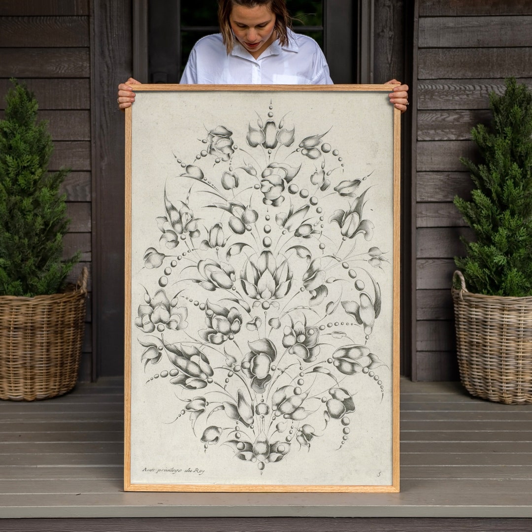 Botanical Wall Art | Framed Vintage Floral Wall Art | Botanical Print ...
