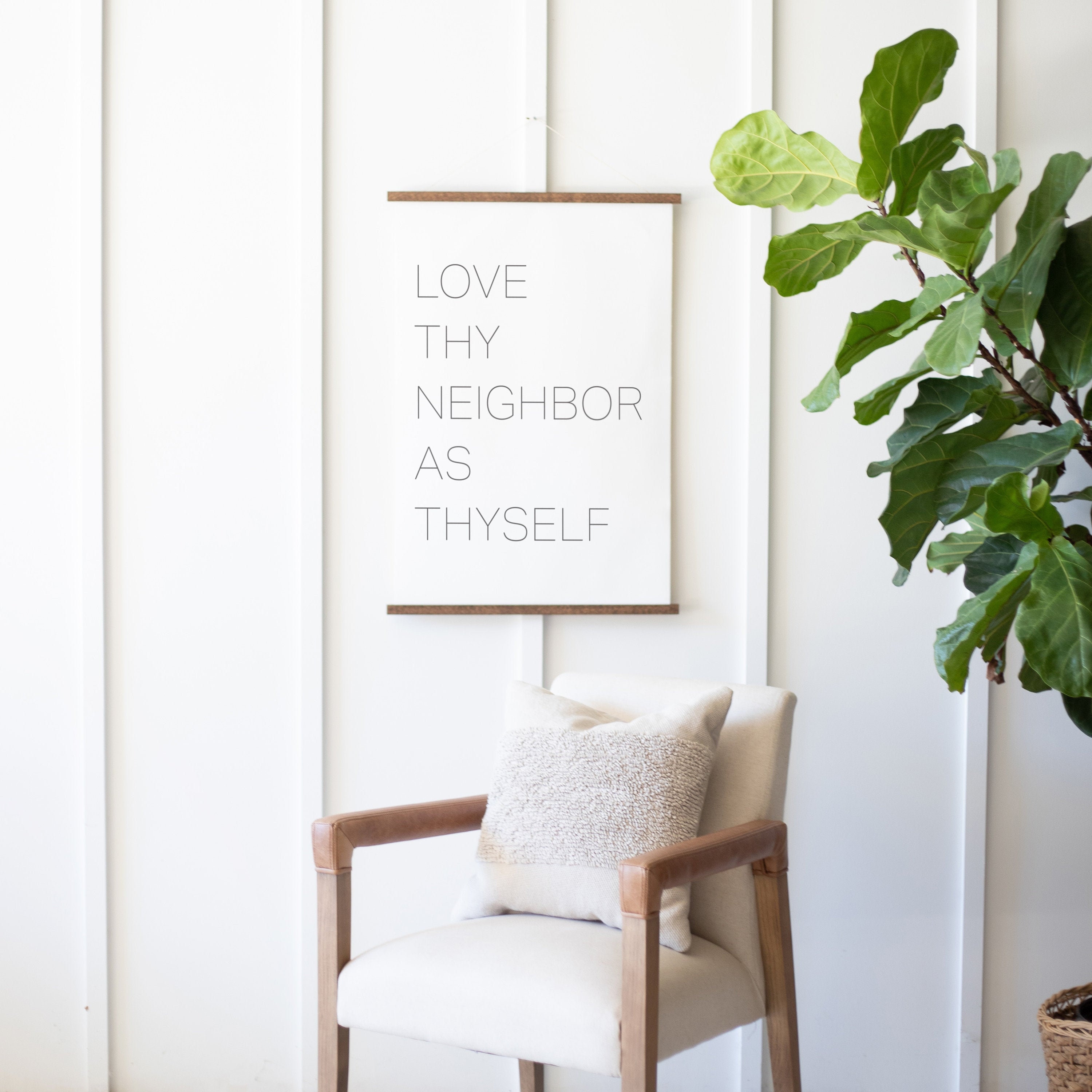 Love Thy Neighbor As Thyself Sign Scripture Print Bible | Etsy