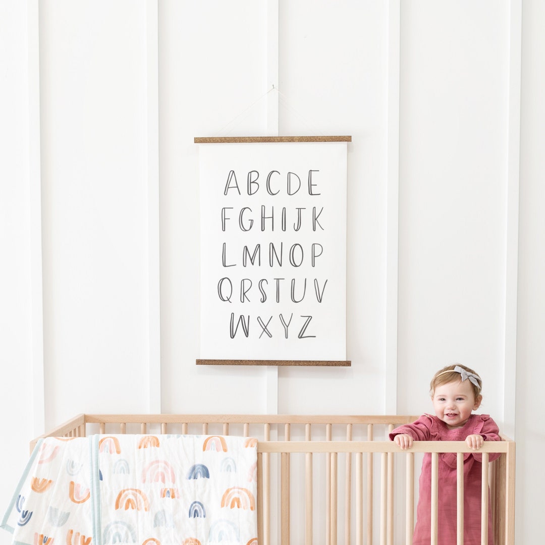 Alphabet Hanging Canvas Kids Room Signs Canvas Hanging - Etsy