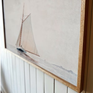 Vintage Sailboat Art Print: Framed Coastal Canvas Wall Decor | F144 - Etsy
