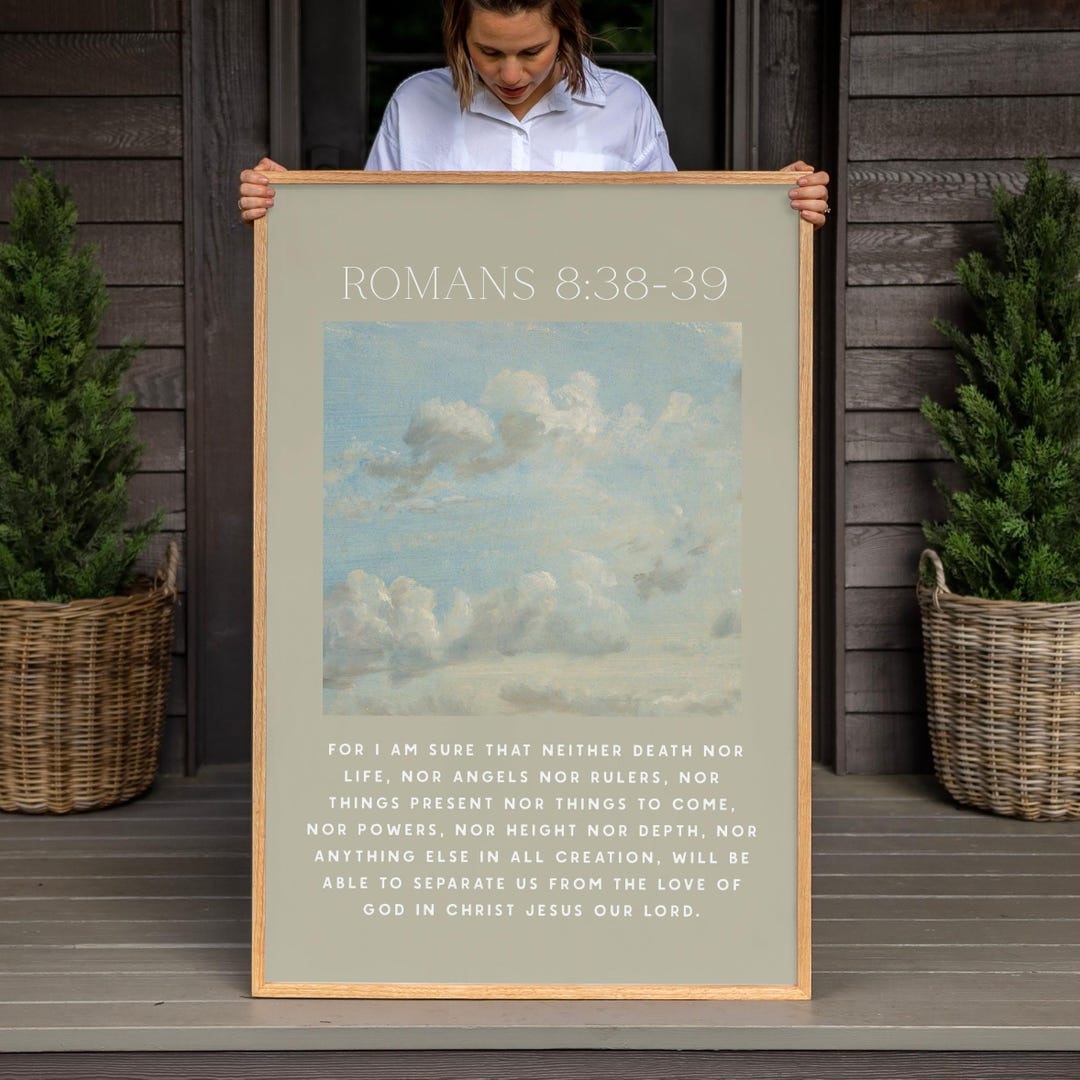Romans 8 | Extra Large Wall Art | Bible Verse Wall Art | Christian Wall ...