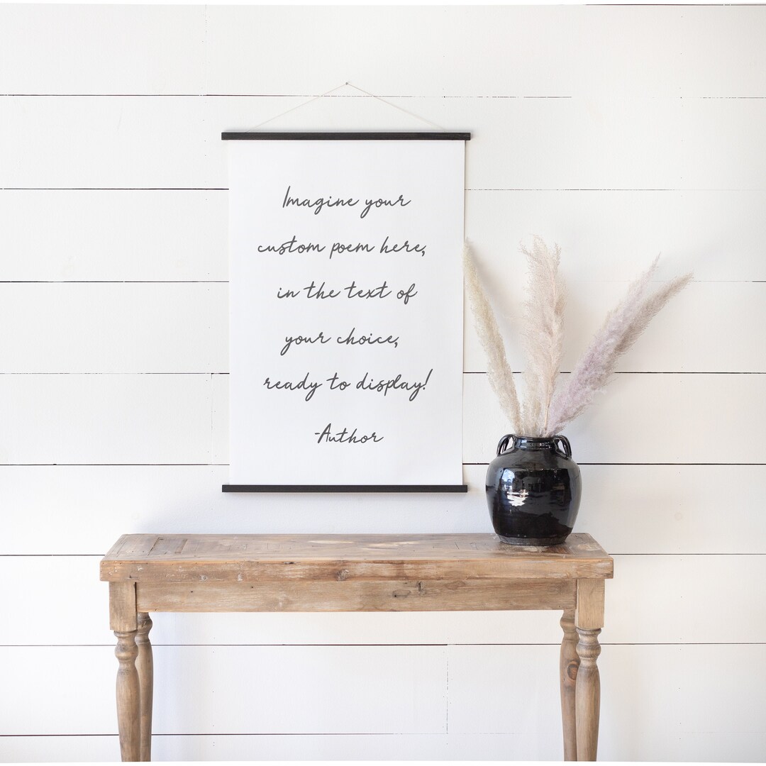 Custom Poem Hanging Canvas Sign: Personalized Wall Decor - Etsy