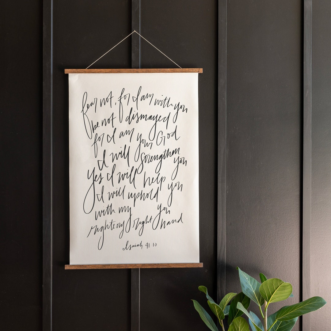 Scripture Sign | Isaiah 41 Sign | Fear Not for I Am With You | Hand ...