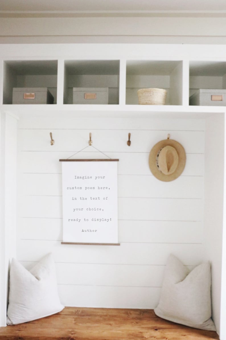 Custom Poem Hanging Canvas Sign: Personalized Wall Decor - Etsy