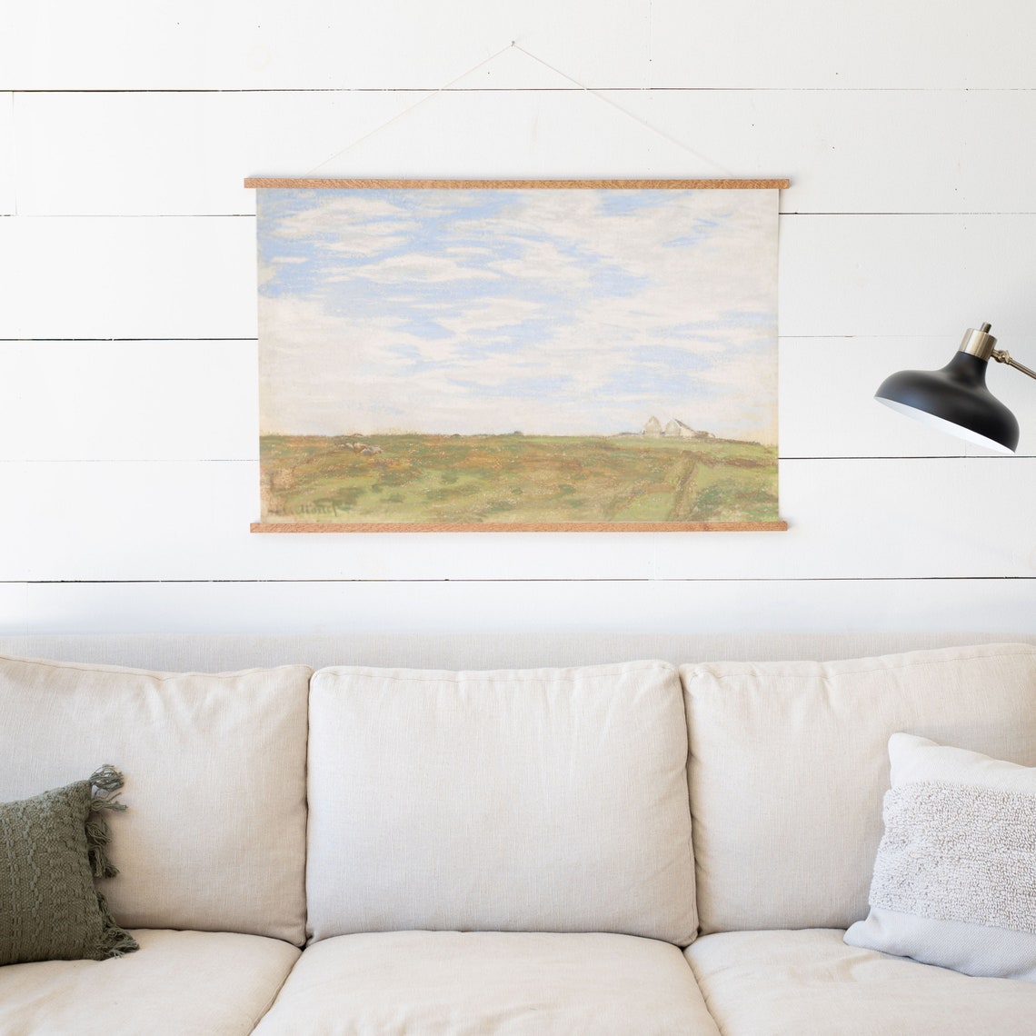 Farmhouse Painting Wall Art Canvas Wall Art Landscape | Etsy