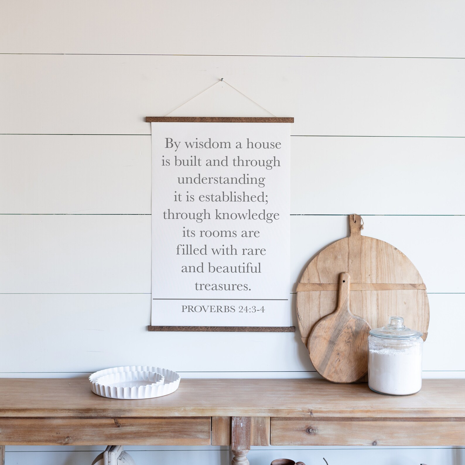 Proverbs 24 3 4 Bible Verse Signs Canvas Hanging Living - Etsy