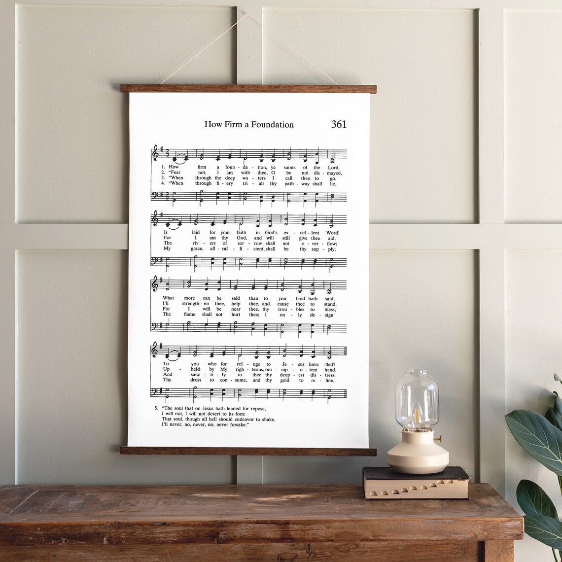 How Firm A Foundation Canvas Sign | How Firm A Foundation Sheet Music ...