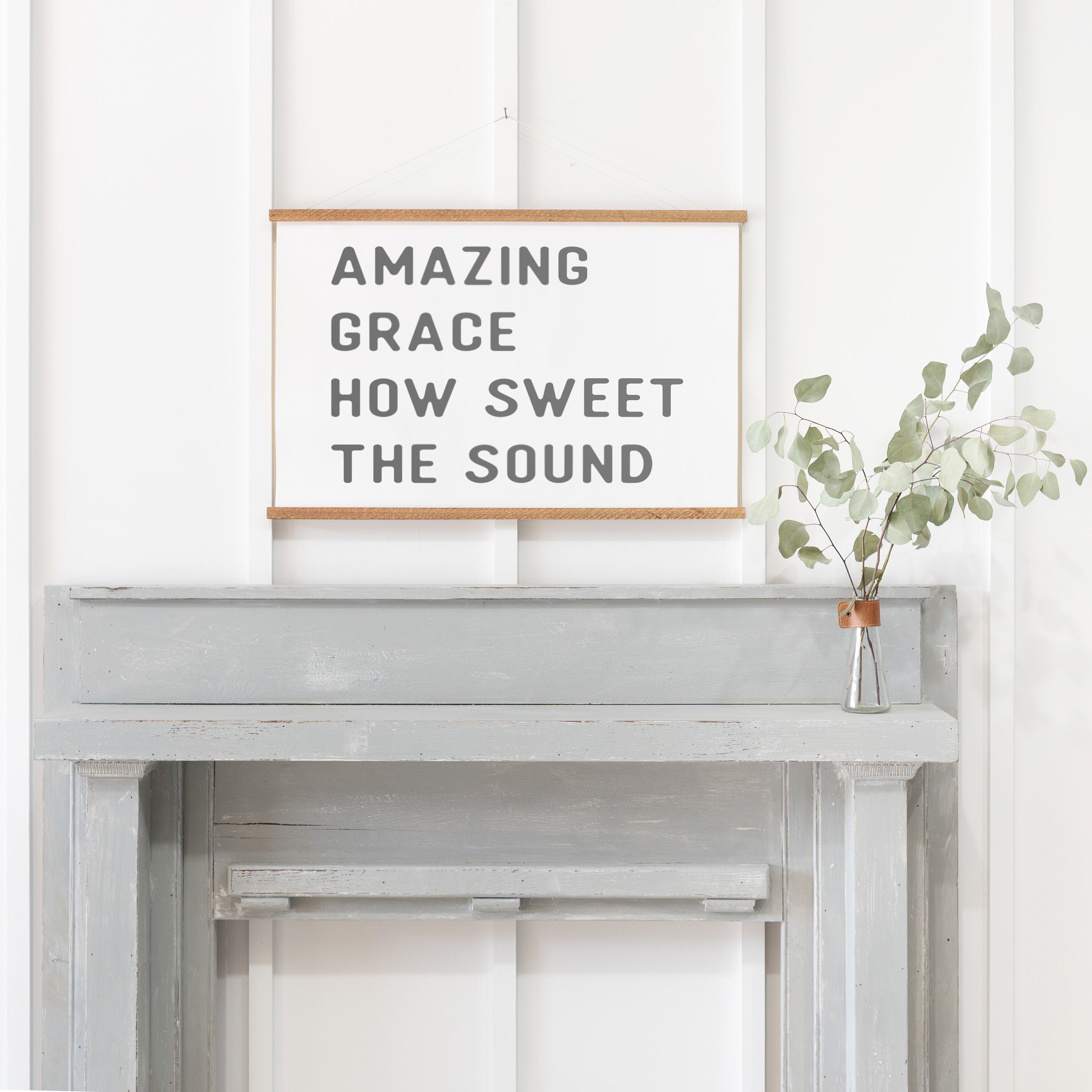 Amazing Grace Sign Modern Decor Living Room Sign Hanging - Etsy