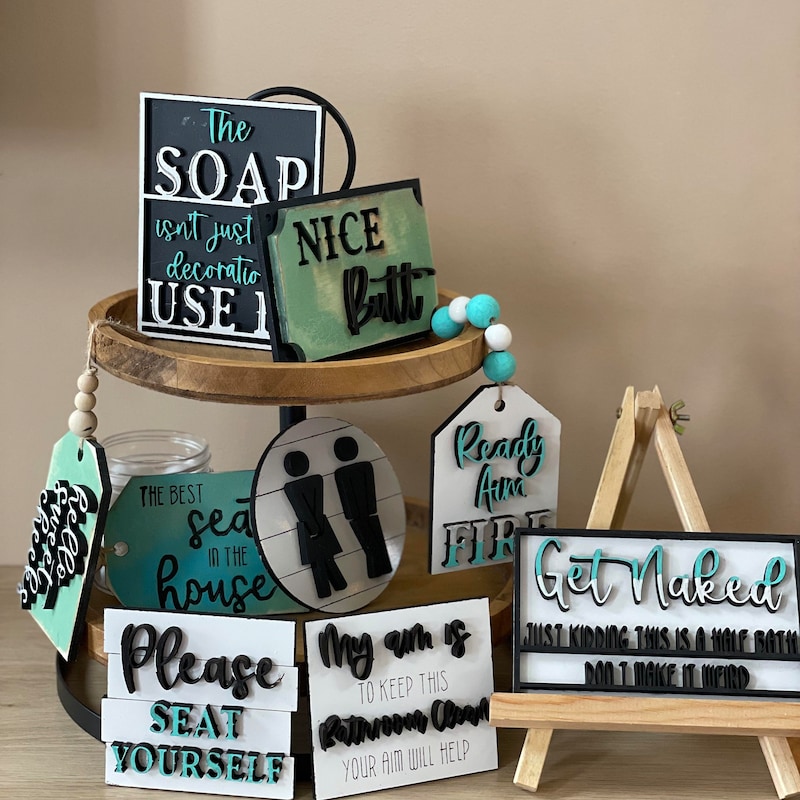 Decorative Bathroom Signs - Etsy