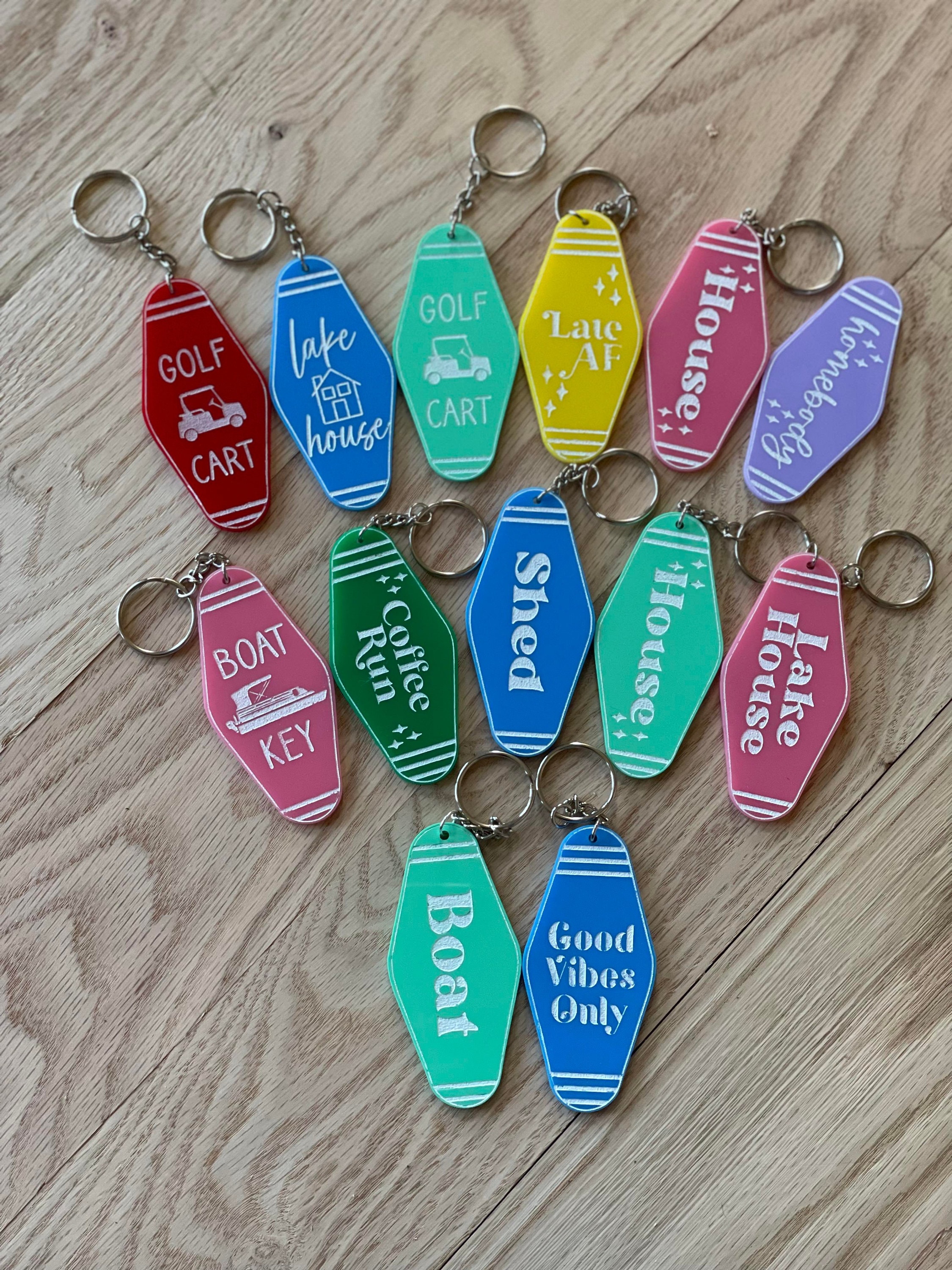 Retro Motel Keychains, Custom Keychains, Gift for Her, Keychains ...