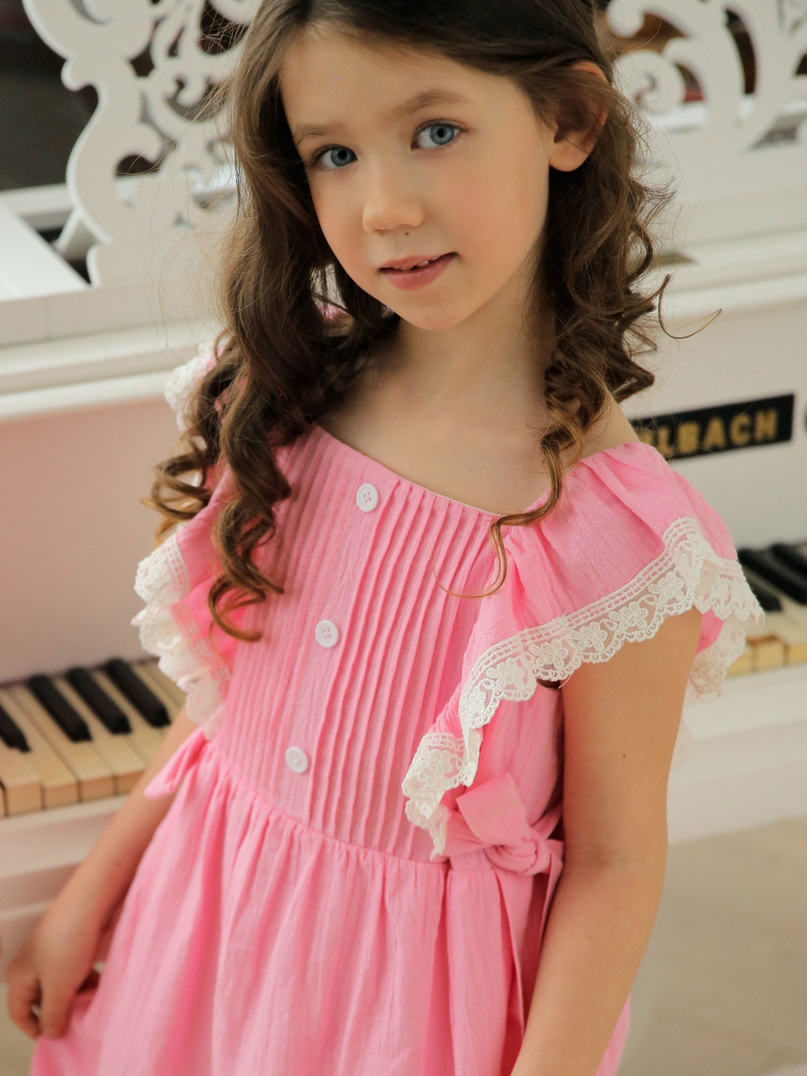 GIRL EASTER DRESS - Pastel Pink Organic Cotton Summer Spring Dress for ...