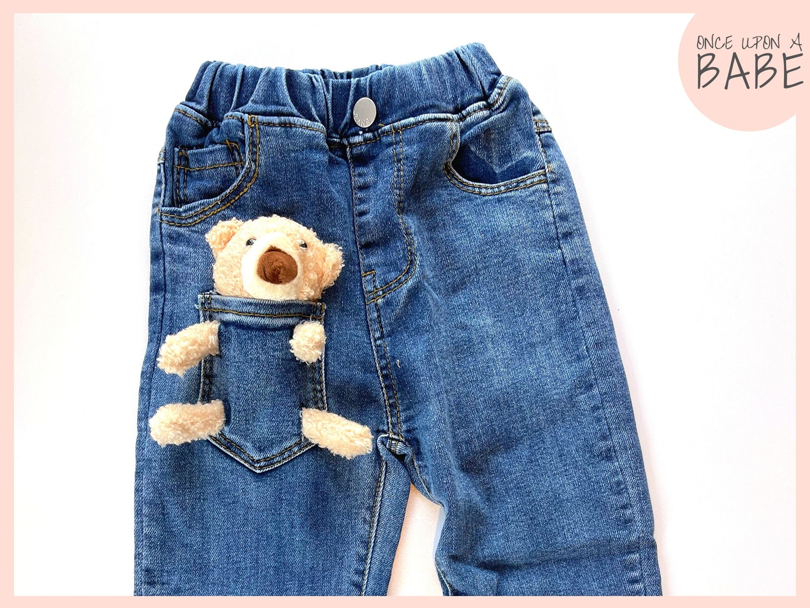 TEDDY BEAR JEANS Denim for Kids | Etsy