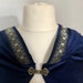 Navy Blue Velvet Wedding Cloak/cape With Hood and Blue /golden - Etsy
