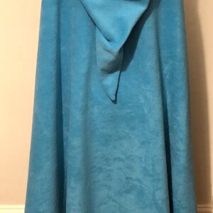 Turquoise Anti Pil Polar Fleece Cloak/cape With Hood and Silver/golden ...