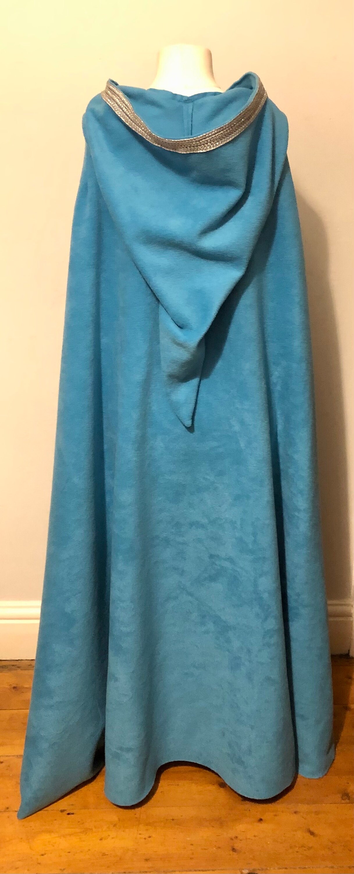 Turquoise Anti Pil Polar Fleece Cloak/cape With Hood and - Etsy