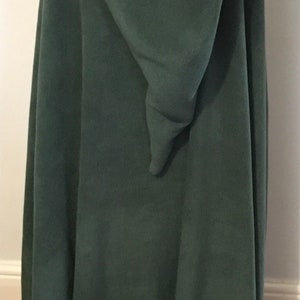 Dark Green Cloak With Faux Fur Lined Hood and Trimming , Blodeuwedd ...