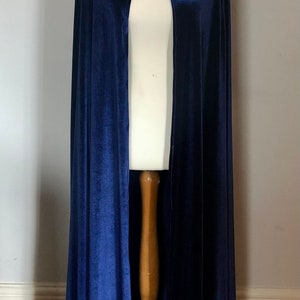 Navy Blue Velvet Wedding Cloak/cape With Hood and Blue /golden Trimming ...