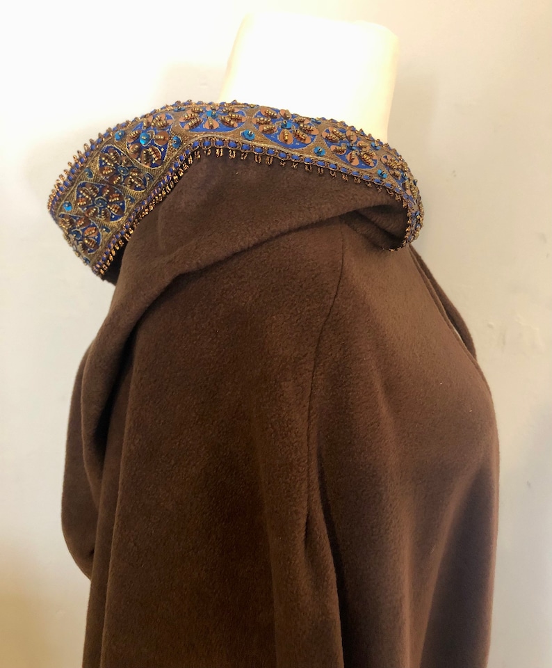 Brown Cloak Anti Pil Polarfleece Fleece Cloak/cape With Hood - Etsy