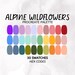 Alpine Wildflowers Procreate Color Palette | 30 Swatches (digital ...