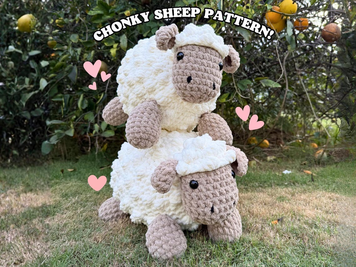 Crochet Chonky Sheep Downloadable Amigurumi PDF Pattern - Etsy