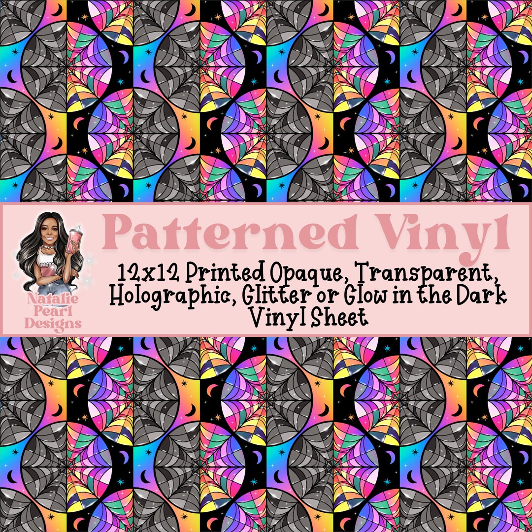 12x12 Wednesday Stained Glass Small Patterned Vinyl Sheet, Permanent ...