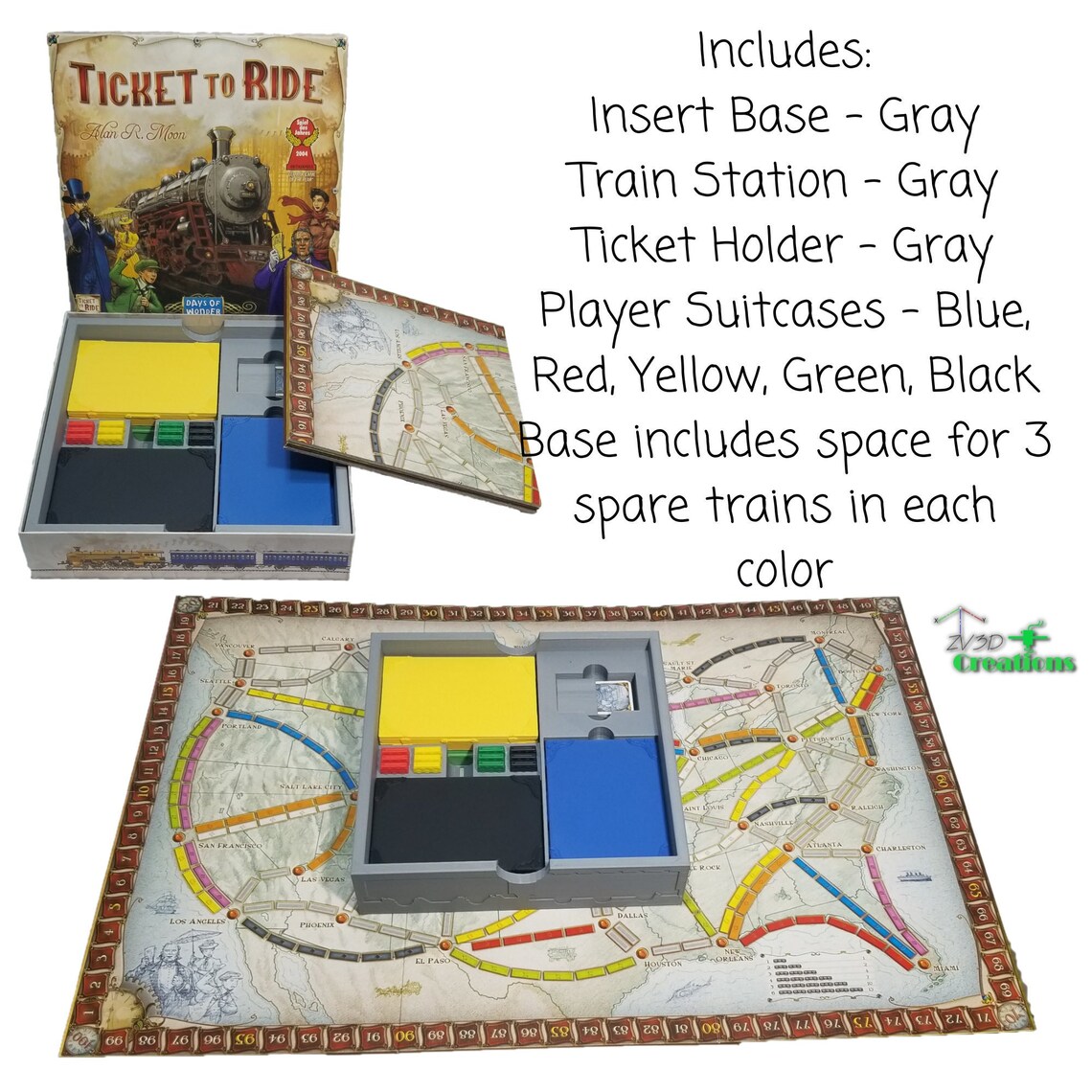Ticket to Ride Box Insert - Etsy