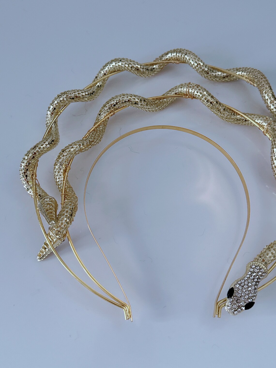 Women Lady Gold Tone Snake Python Medusa Inspired Scary Spooky ...