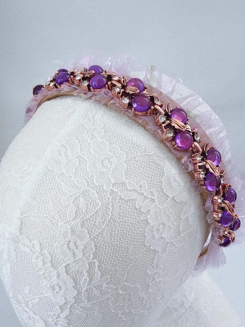 Romantic Princess Purple Bronze Color Leaf Headband Headpiece for ...