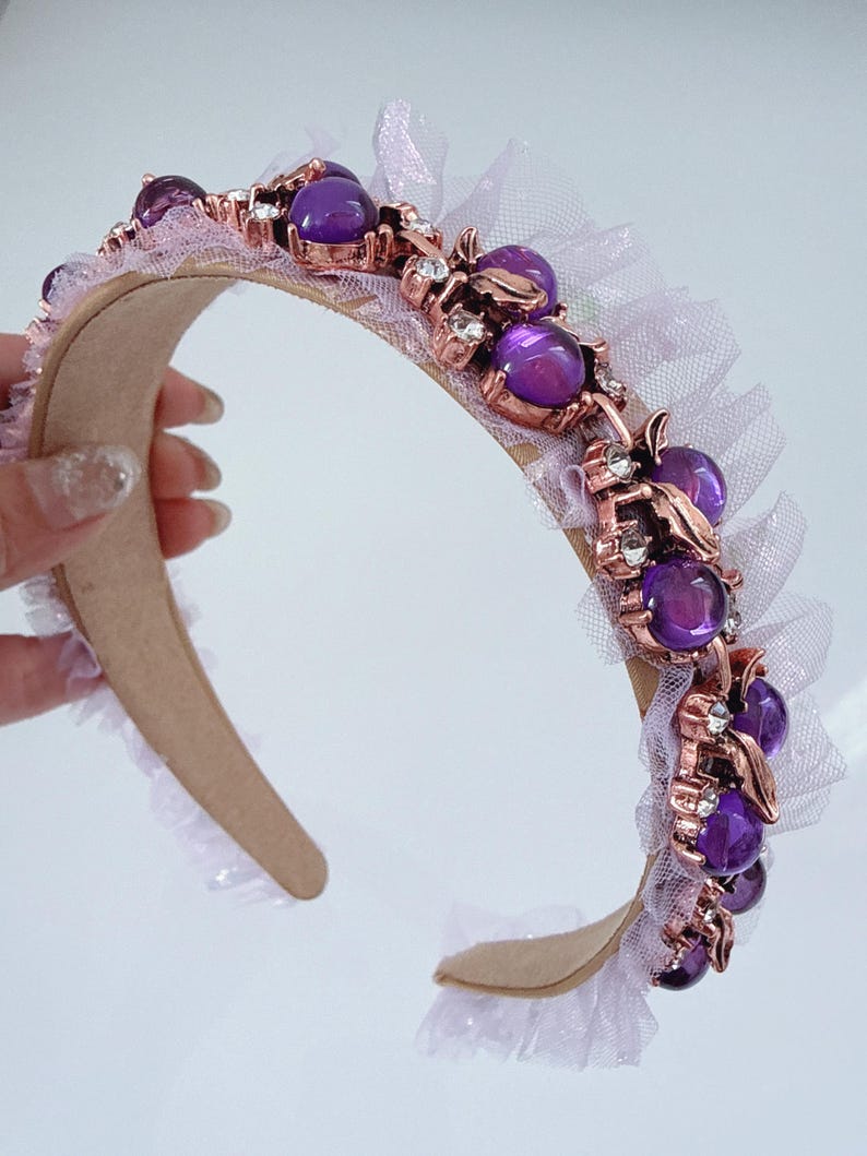 Romantic Princess Purple Bronze Color Leaf Headband Headpiece for ...