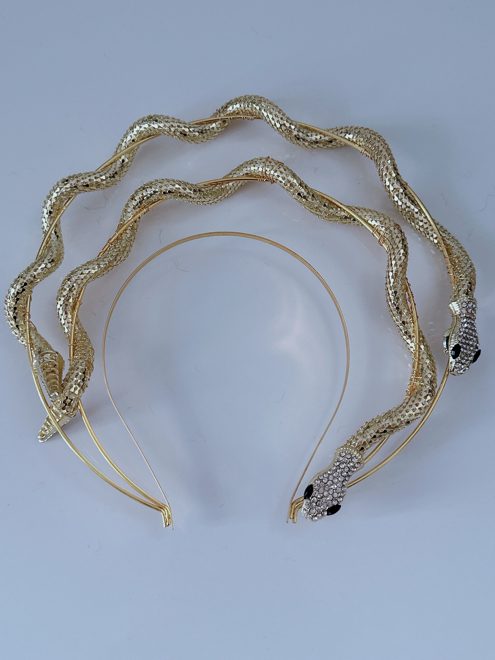 Women Lady Gold Tone Snake Python Medusa Inspired Scary Spooky ...