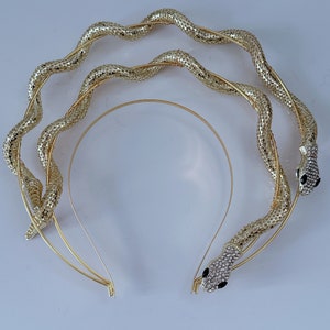 Women Lady Gold Tone Snake Python Medusa Inspired Scary Spooky ...