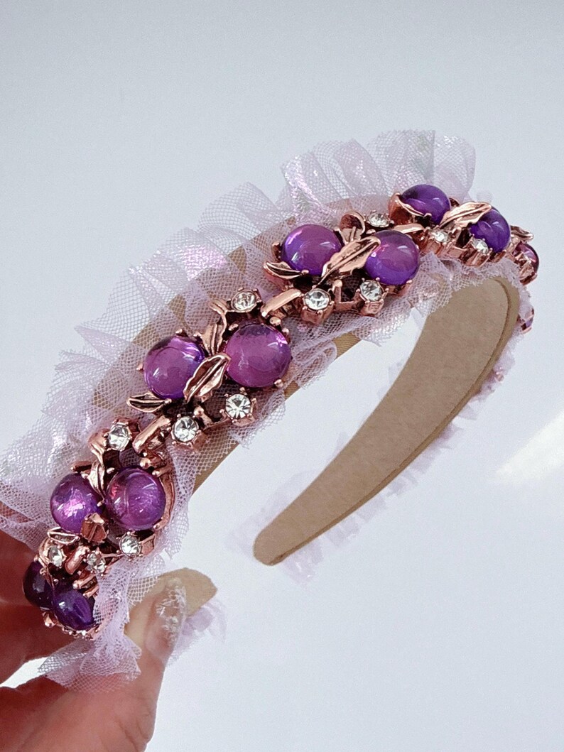 Romantic Princess Purple Bronze Color Leaf Headband Headpiece for ...