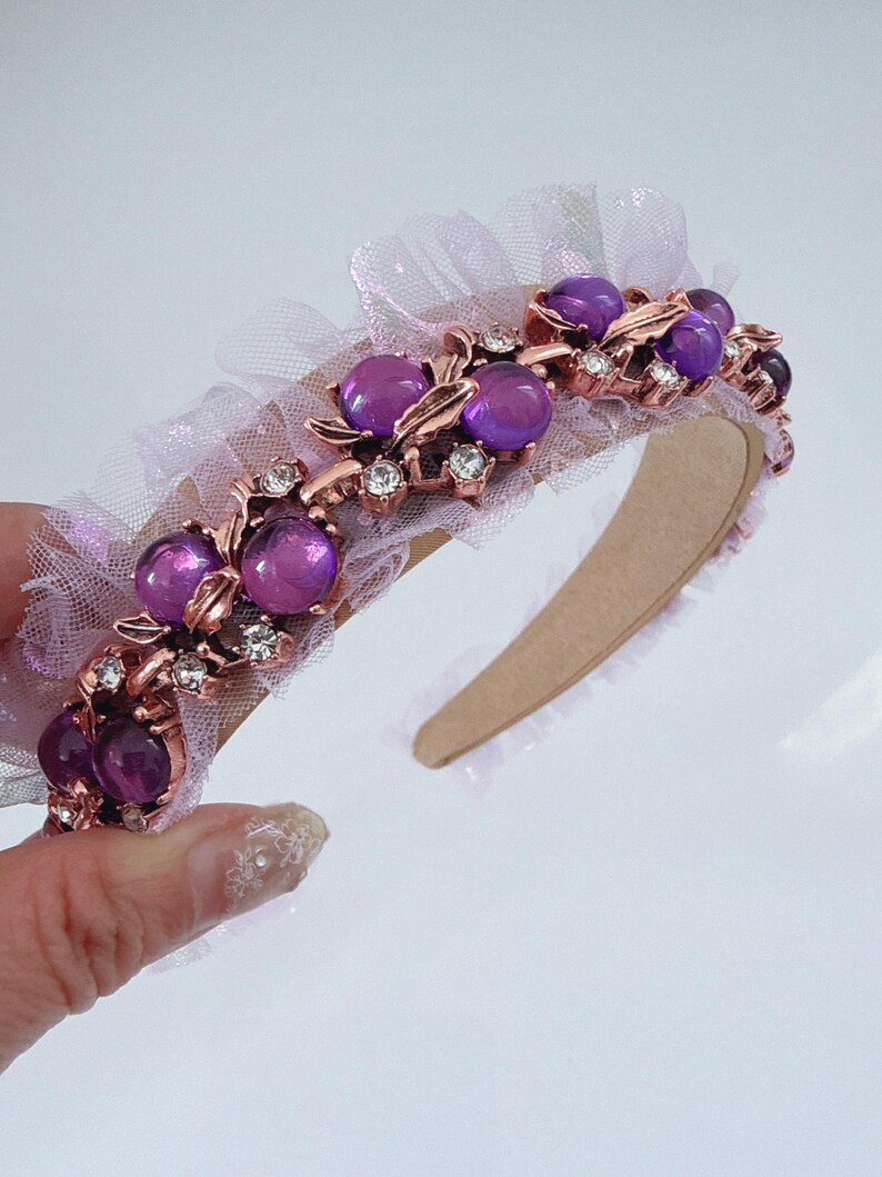 Romantic Princess Purple Bronze Color Leaf Headband Headpiece for ...