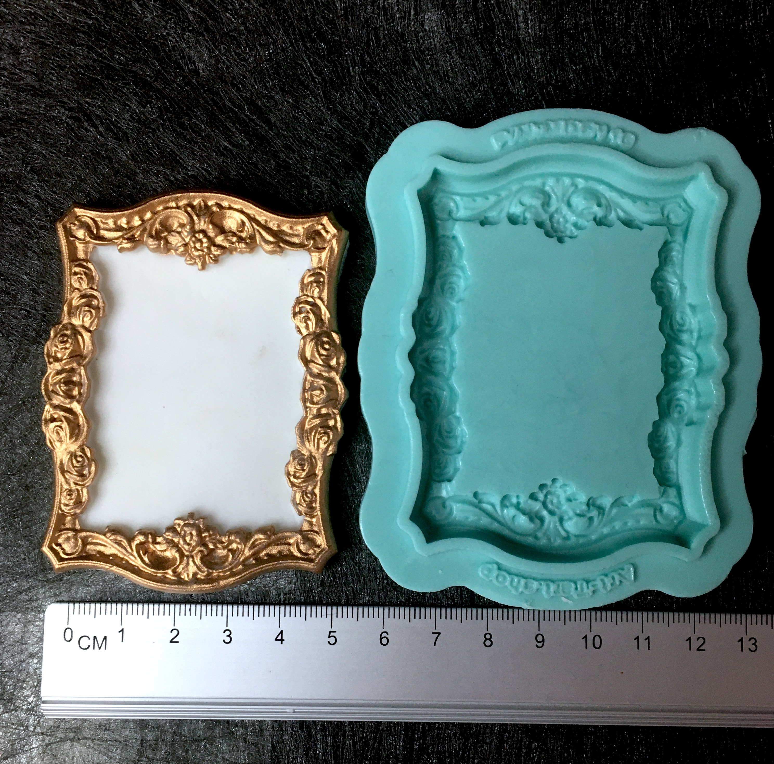 Antique Baroque Swirls Mirror Mold for Cake Decorating, Clay, Resin ...