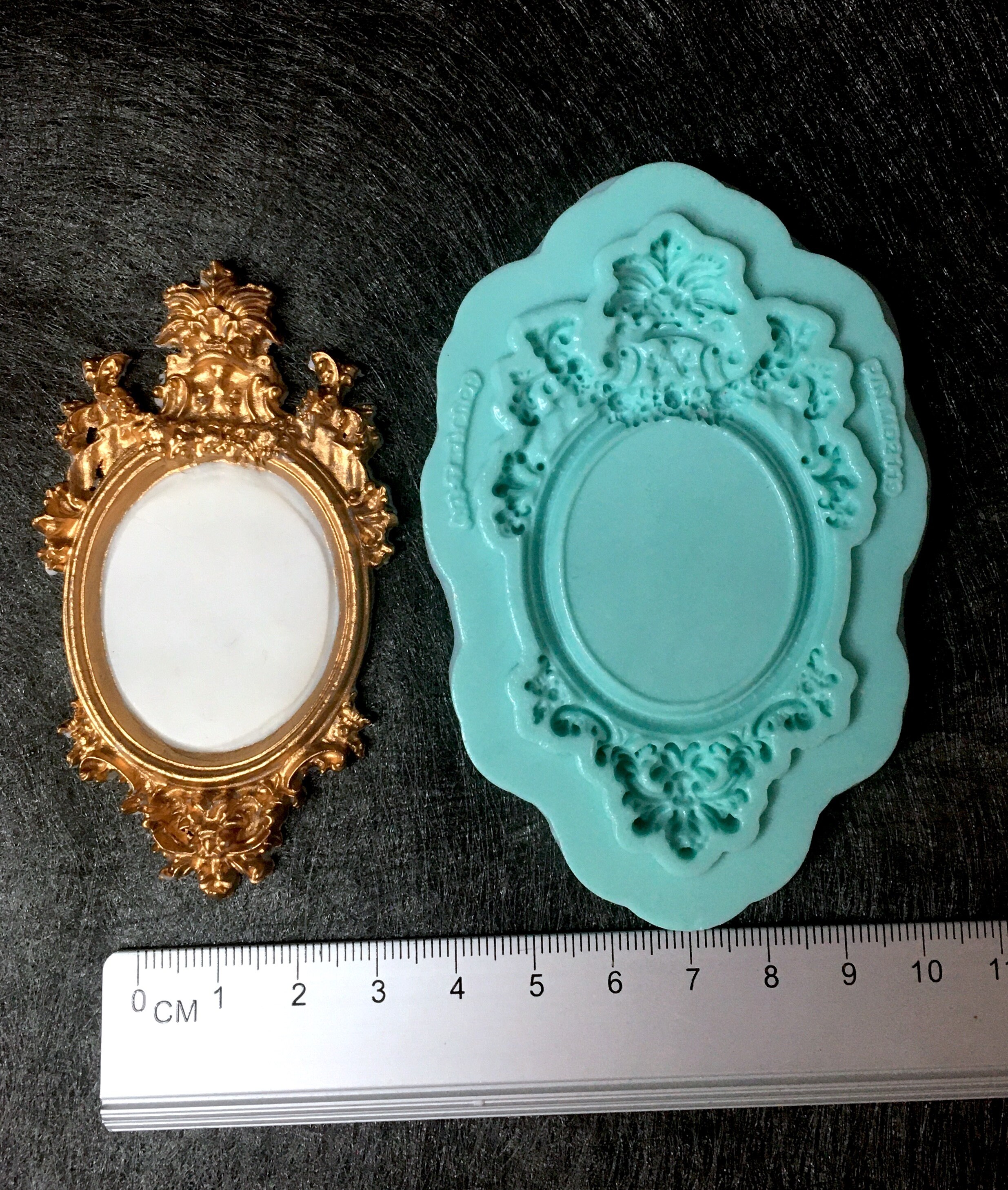 Antique Baroque Swirls Mirror Mold for Cake Decorating, Clay, Resin ...
