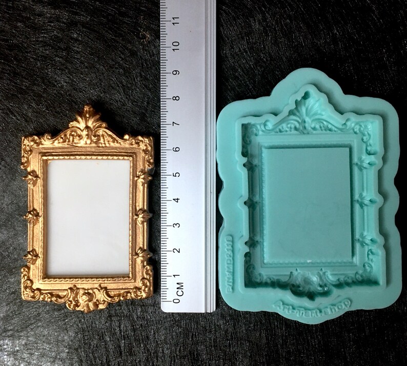 Antique Baroque Swirls Mirror Mold for Cake Decorating, Clay, Resin ...