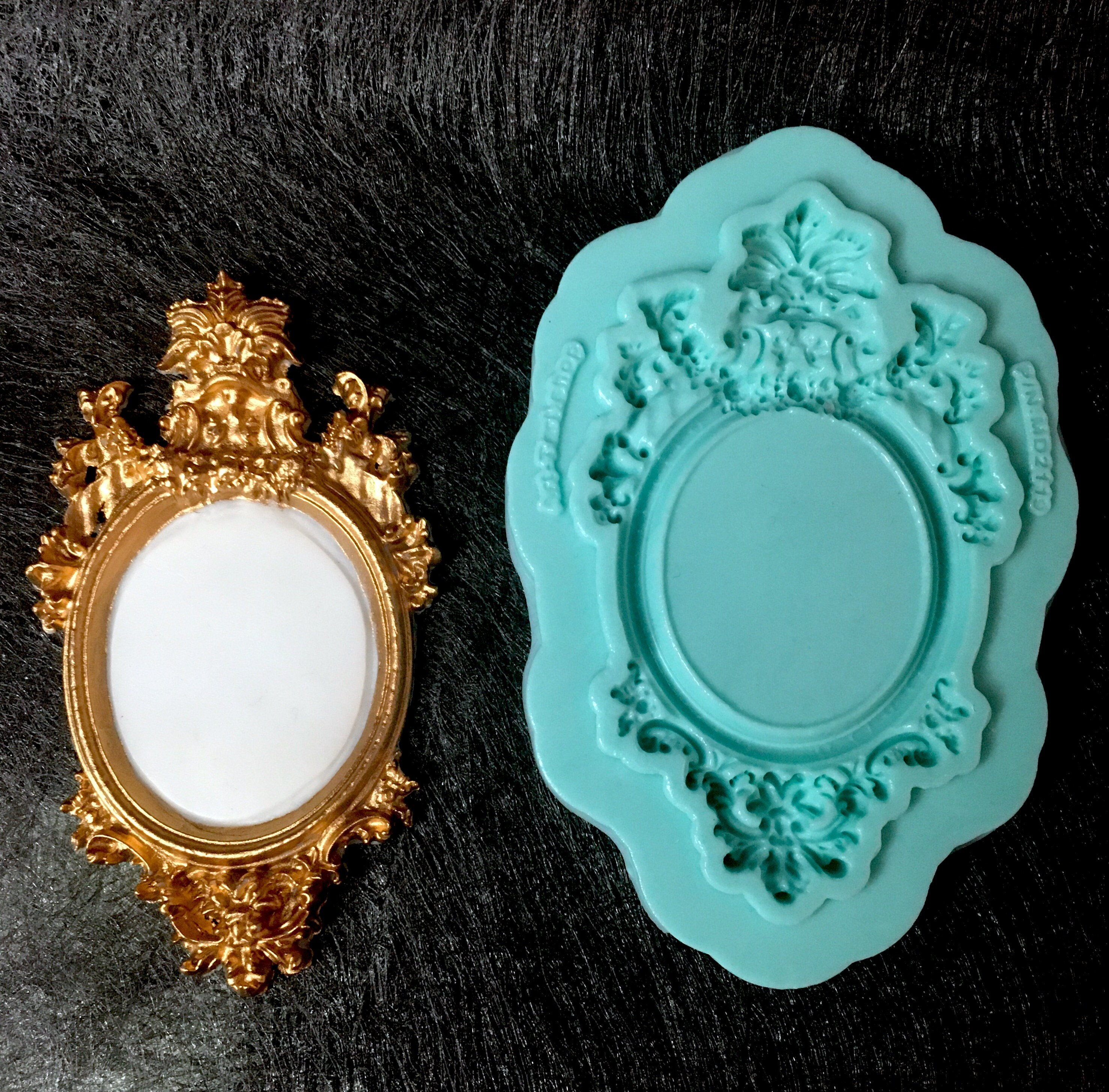 Antique Baroque Swirls Mirror Mold for Cake Decorating, Clay, Resin ...
