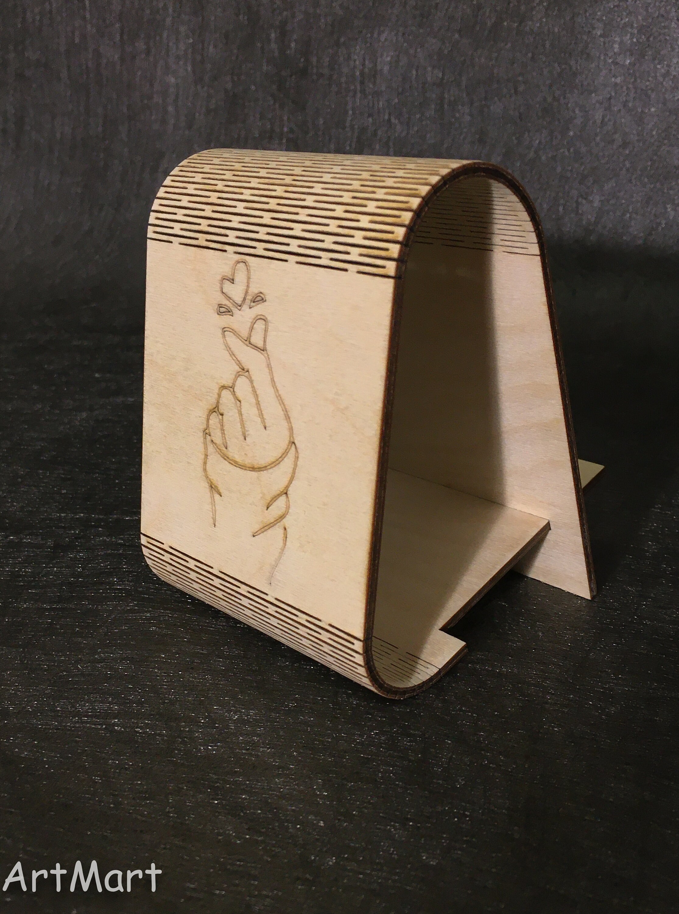 BTS Park Ji-min Eco-friendly Natural Wood Birch Cell Phone Charging ...