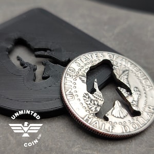 Unminted | US Half Dollar Bigfoot / Yeti Coin Cutting Marking Jig ...