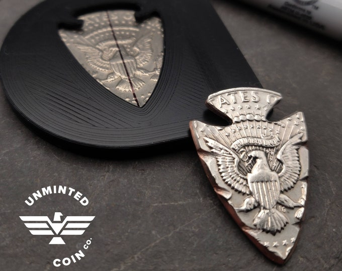 Unminted US Half Dollar Arrowhead Coin Cutting Tracing Jig - Etsy