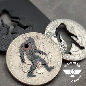 Unminted | US Half Dollar Bigfoot / Yeti Coin Cutting Marking Jig ...