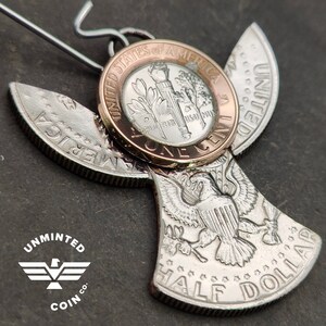 Unminted | Half Dollar Angel Ornament | Handmade Coin Decoration - Etsy