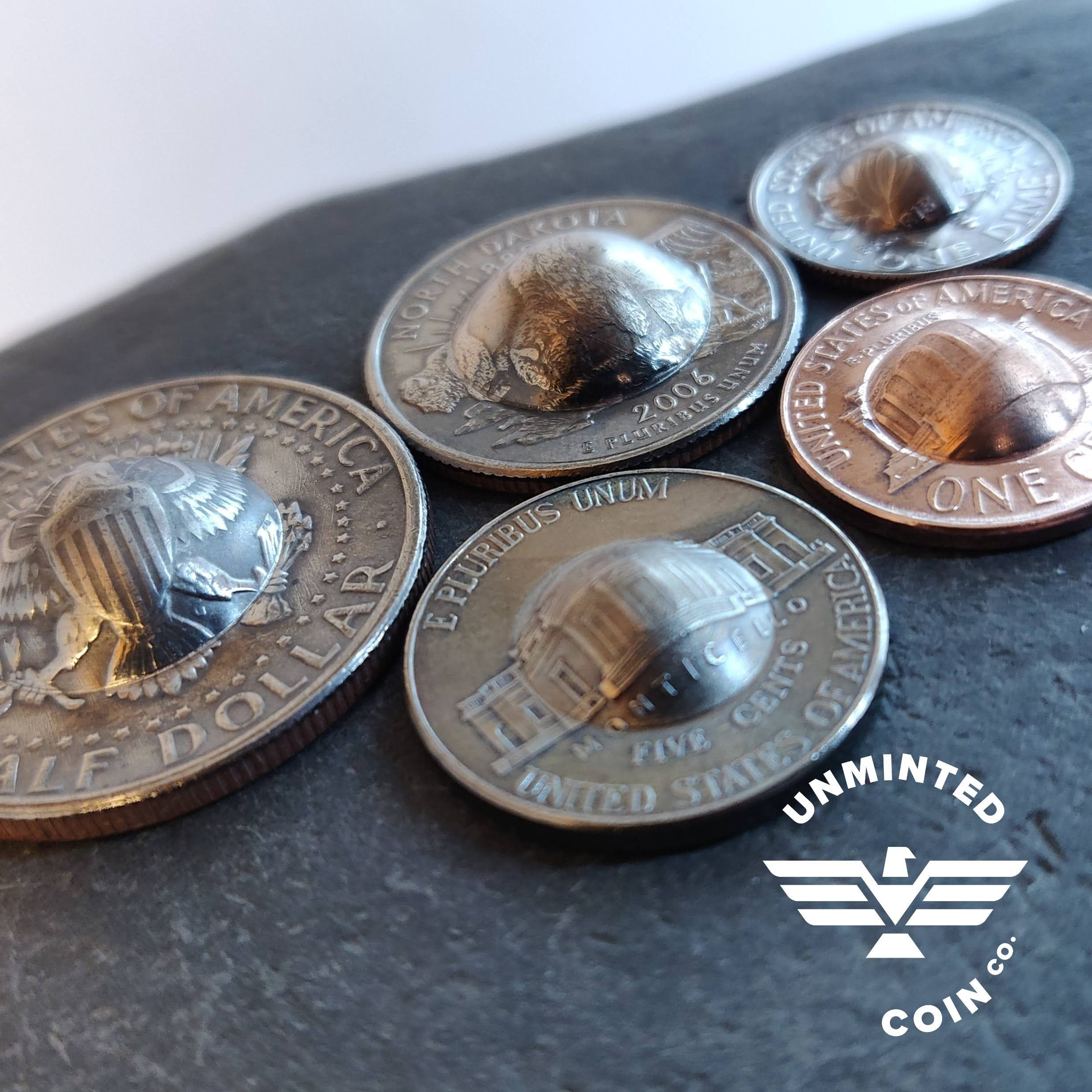 Coin Cowboy Hat Doming Pucks: US Penny, Nickel, Dime, Quarter, Half ...