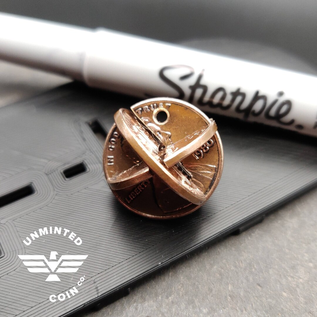 Unminted | US Penny Coin Sphere Puzzle Coin Cutting Tracing Jig - Etsy