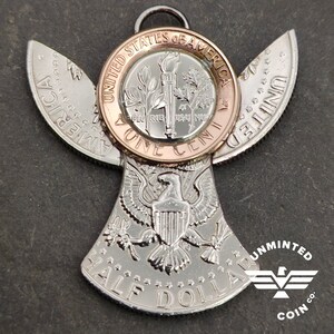 Unminted | Half Dollar Angel Ornament | Handmade Coin Decoration - Etsy