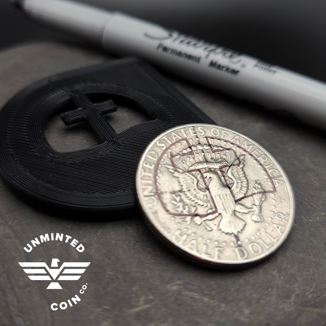 Unminted | US Half Dollar Cross on A Hill Coin Cutting Tracing Jig - Etsy