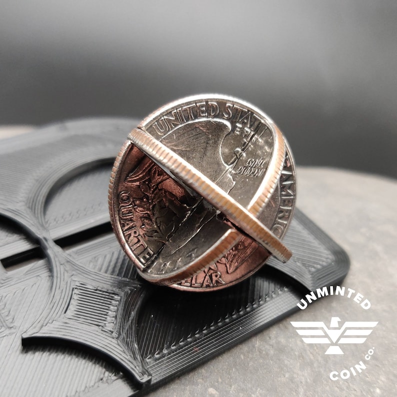 Unminted | US Quarter Coin Sphere Puzzle Coin Cutting Tracing Jig - Etsy