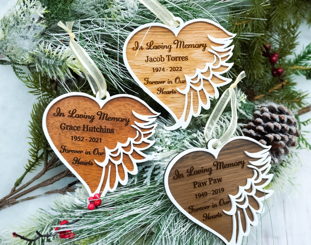 Personalized Memorial Angel Christmas Ornament Personalized Gift Angel ...